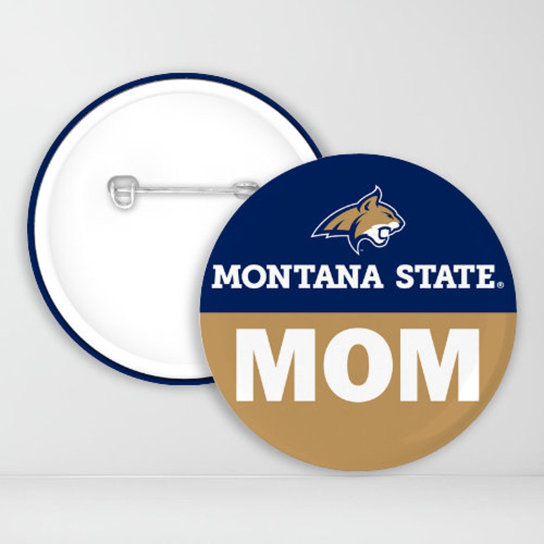Montana State Mom Pin-back Button | Blue and Gold | Montana State ...