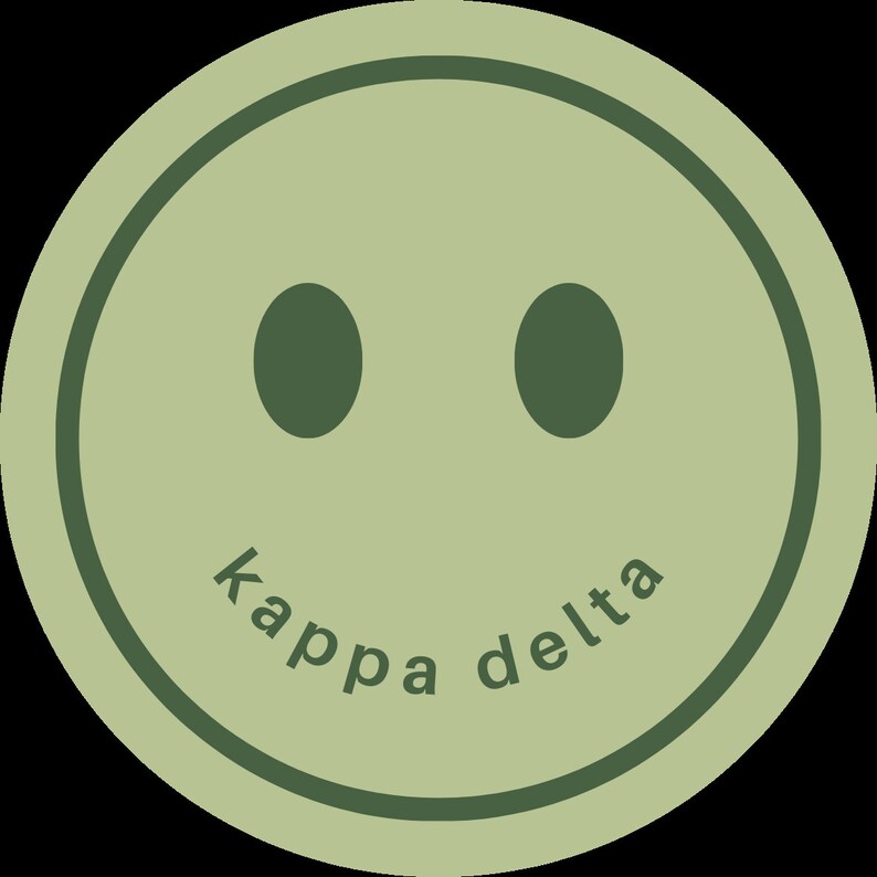 Green Smile Kappa Delta Pin-back Button | KD | Sorority Button | Game ...