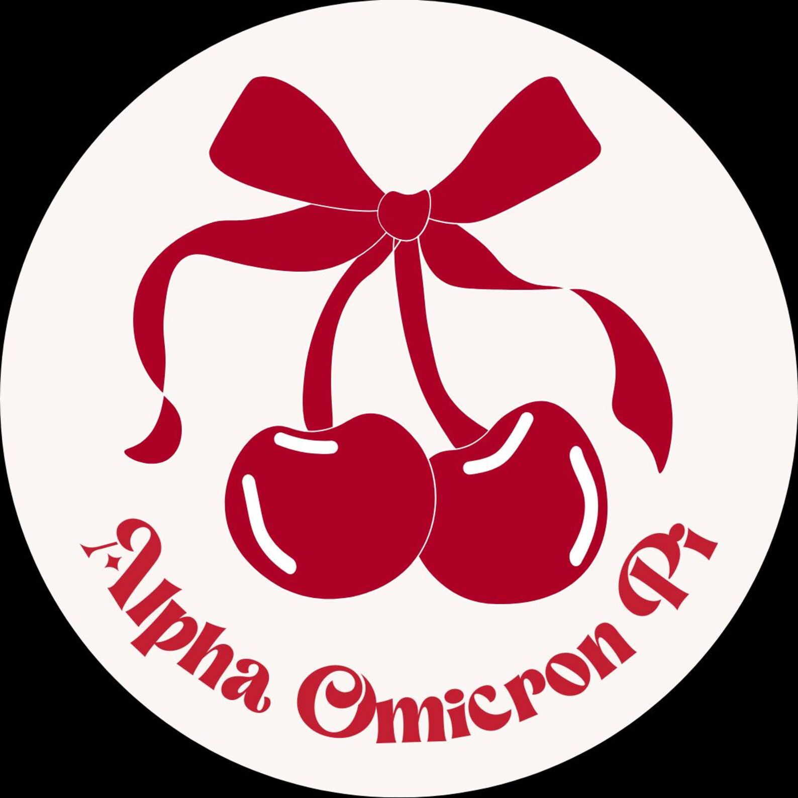 Alpha Omicron Pi Cherries Pin-back Button | Game Day Pin | Sorority ...