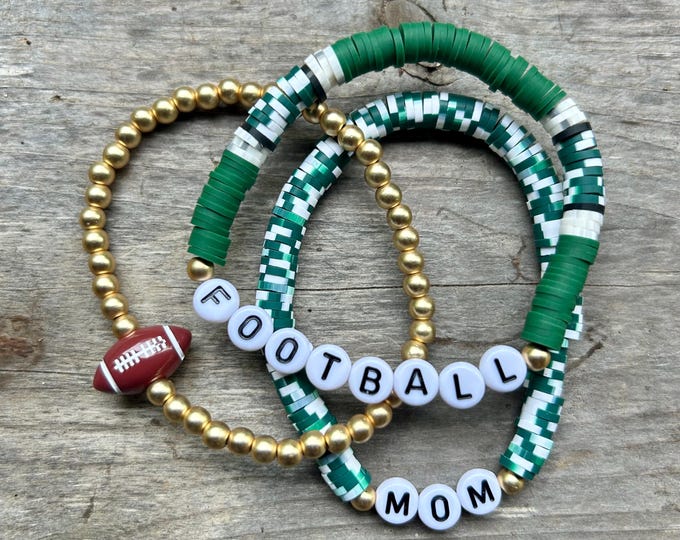 Sports Mom Bracelet Stack | Football Baseball Softball Soccer Tennis ...