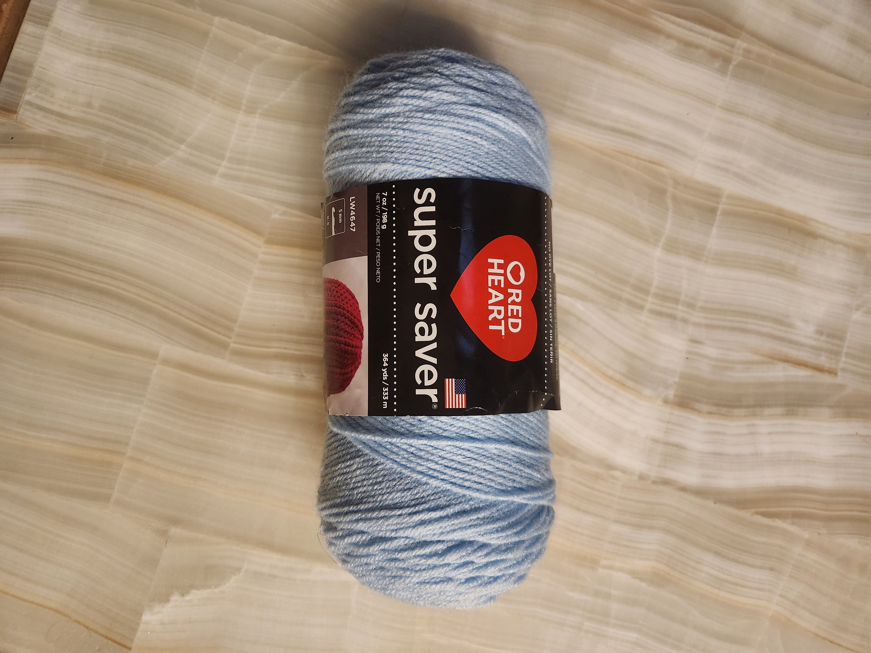 Light Blue Yarn Red Heart Super Saver Yarn Crochet Yarn - Etsy