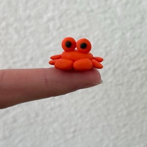 Orange Crab Clay Miniature Miniature Sculpey Clay - Etsy