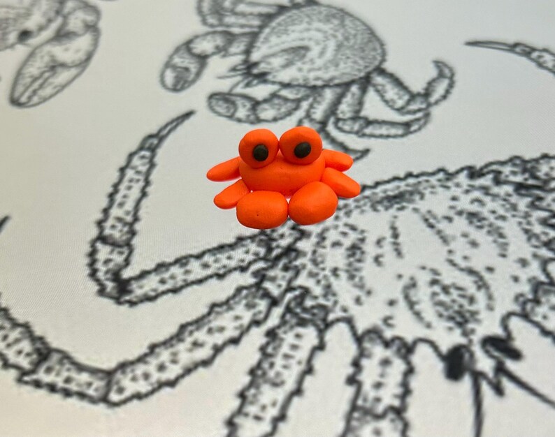 Orange Crab Clay Miniature Miniature Sculpey Clay - Etsy