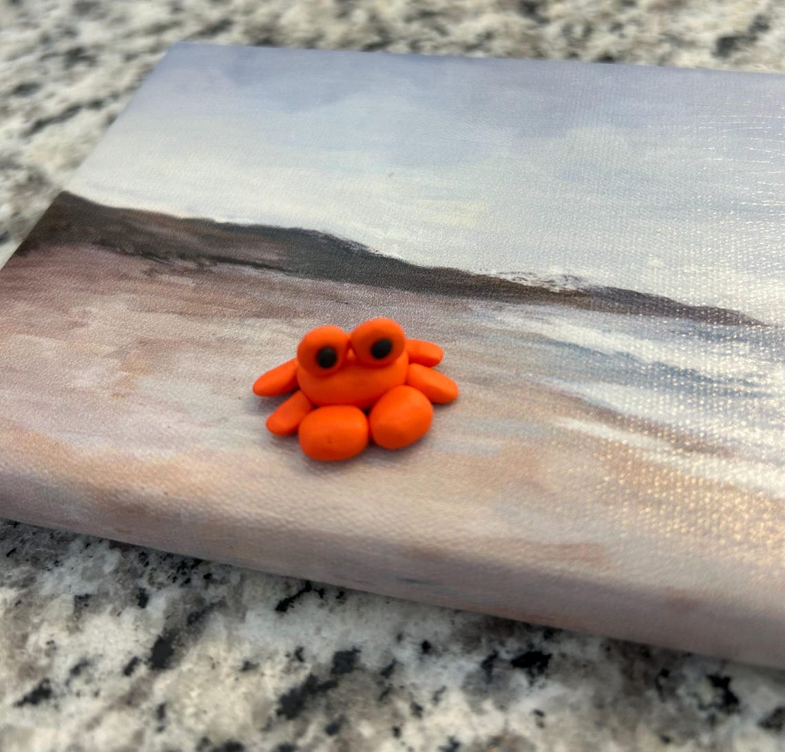 Orange Crab Clay Miniature Miniature Sculpey Clay - Etsy