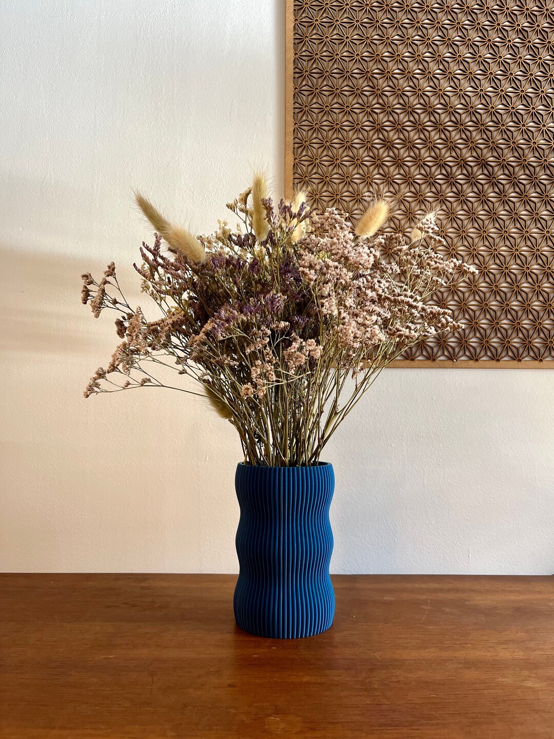 Blue PETRA Vase With Organic Shapes 3D Printing - Etsy