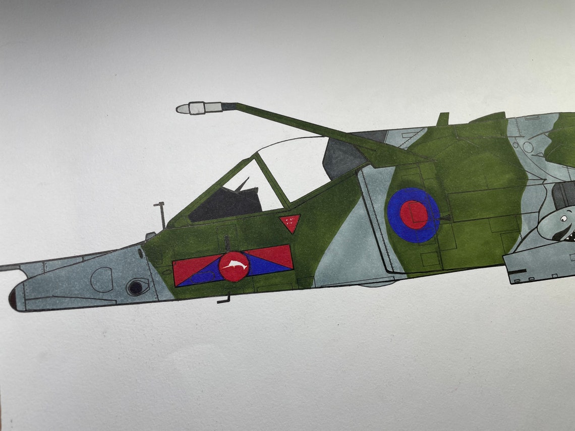 Hawker Siddely Harrier GR.3 RAF Belize Flight 1417. - Etsy