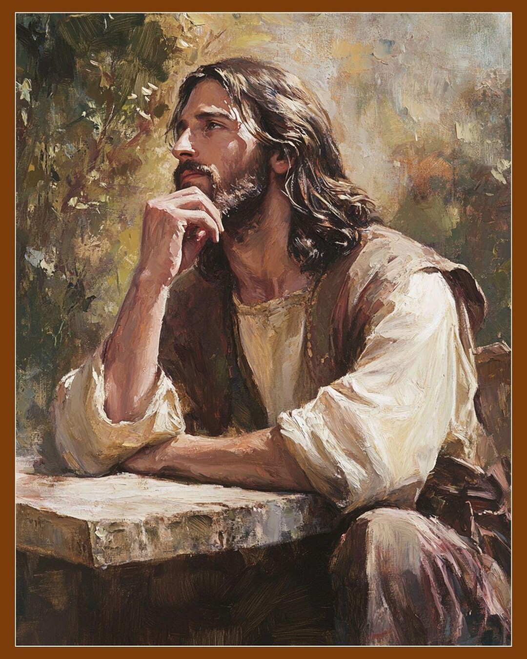Jesus Christ Portrait | Praying Biblical Art (digital Download) - Etsy