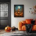 Charming Pumpkin Patch Scene With Friendly Scarecrow: Whimsical ...