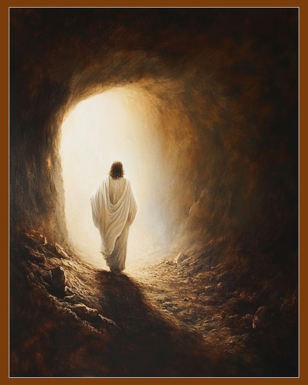 Resurrection Dawn Art Print, Jesus Emerging From Tomb (digital Download ...