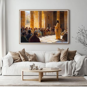 Jesus Teaching Art Print | Christian Religious Decor (digital Download ...