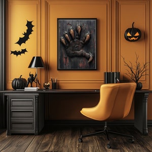 Realistic Monster Claw Handprint Wall Art: Eerie Halloween Decor ...