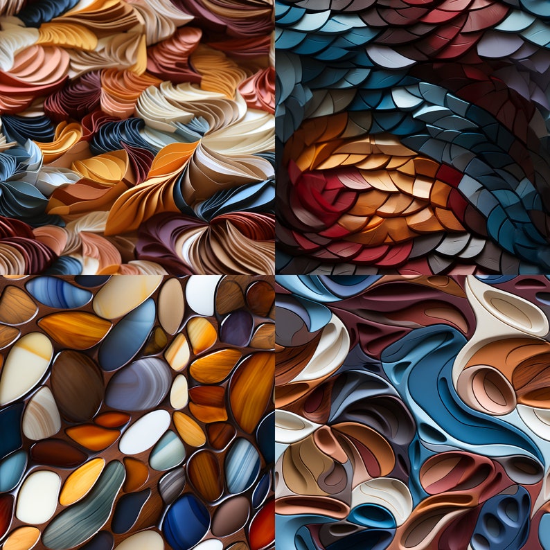 Seamless Abstract Backgrounds 16 Designs 12x12in Personal or Commercial ...