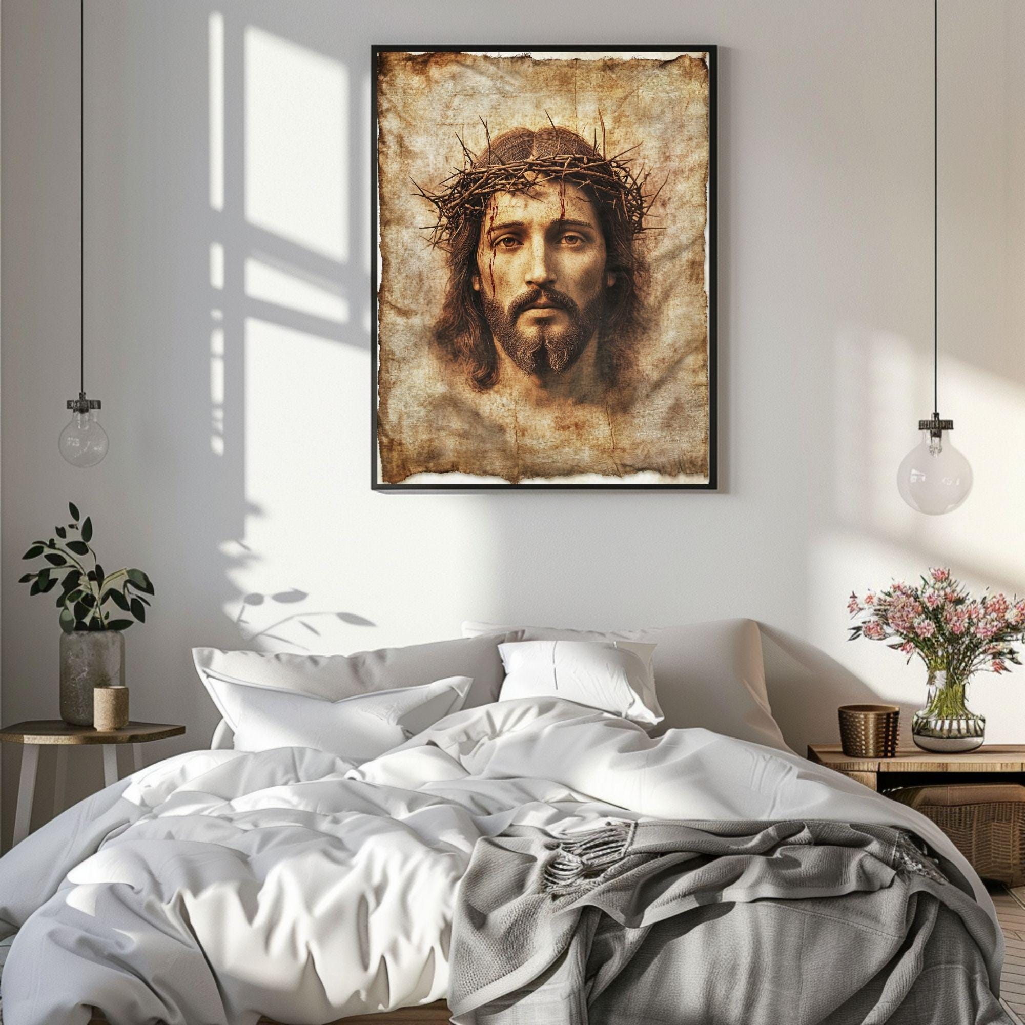 Christian Religious Wall Art | Face of Jesus | Jesus Christ Decor ...