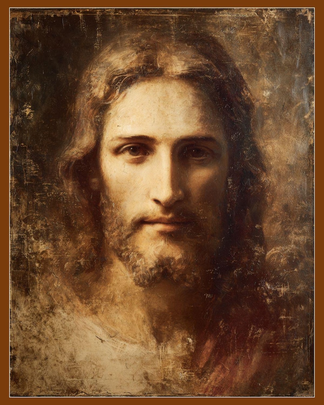 Jesus Christ Portrait | Religious Wall Art (digital Art) - Etsy