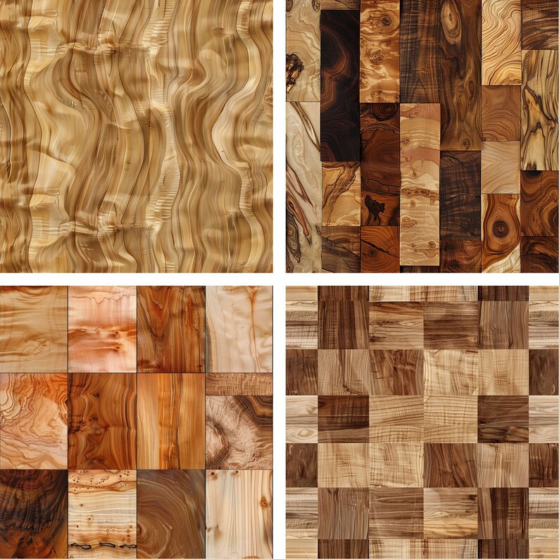 Seamless Wood Grain/planks Textures Digital Paper, Rustic Wood Digital ...