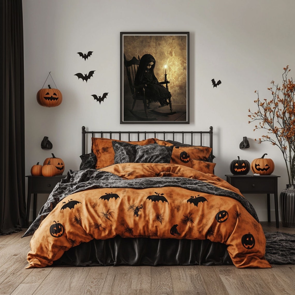 Victorian Mourning Doll Art Print: Gothic Halloween Decor (digital ...