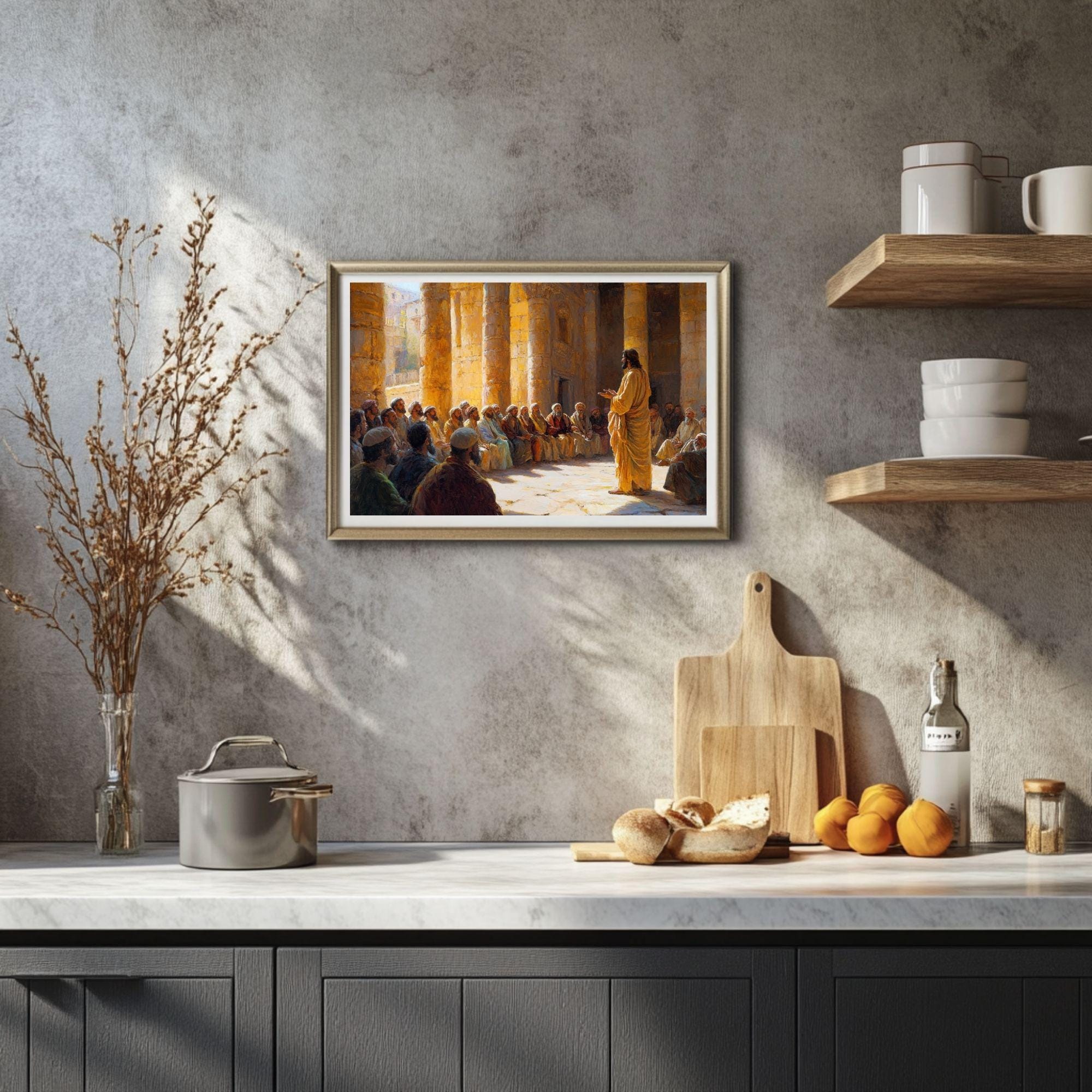 Christian Religious Wall Art | Jesus Teaching in the Temple | Jesus ...