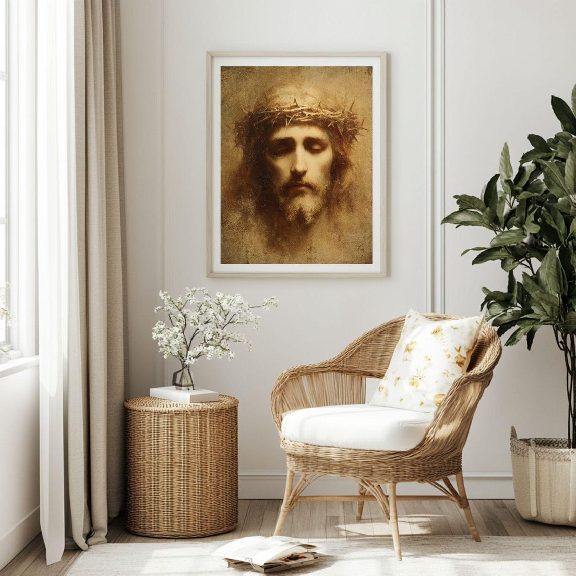 Christian Religious Wall Art | Face of Jesus | Jesus Christ Decor ...