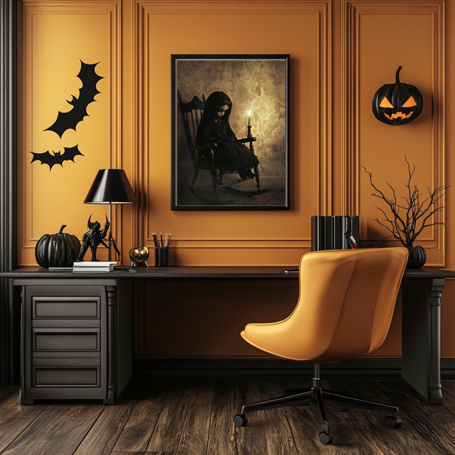 Victorian Mourning Doll Art Print: Gothic Halloween Decor (digital ...