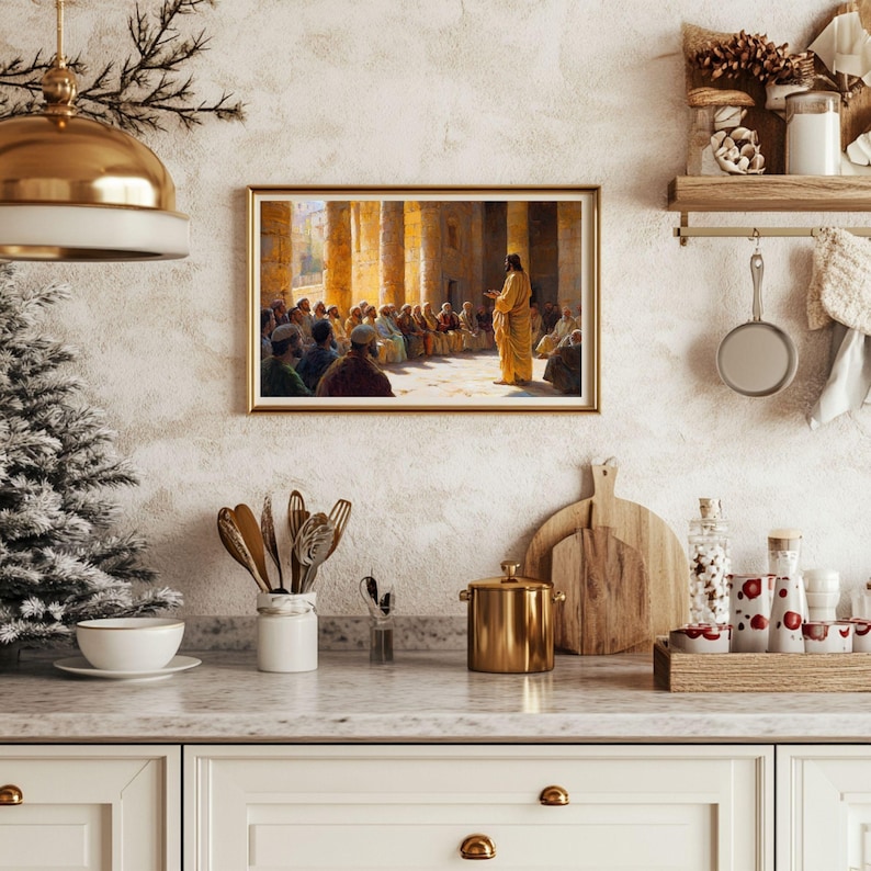 Christian Religious Wall Art | Jesus Teaching in the Temple | Jesus ...