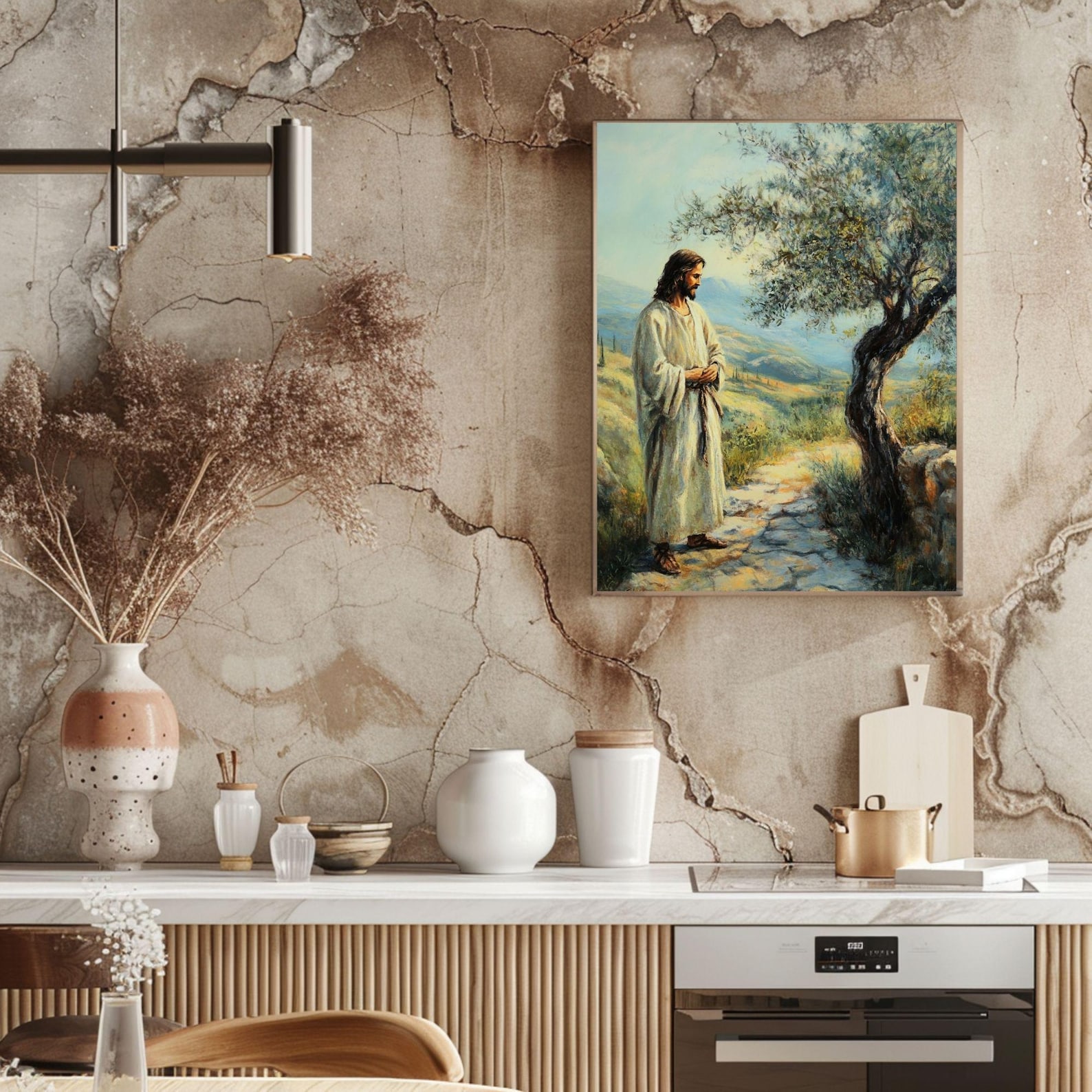 Jesus and Fig Tree Art Print | Religious Wall Decor (digital Download ...