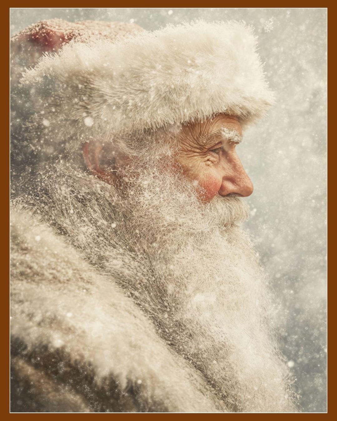 Vintage Santa Claus Portrait | Christmas Holiday Art (digital Art) - Etsy