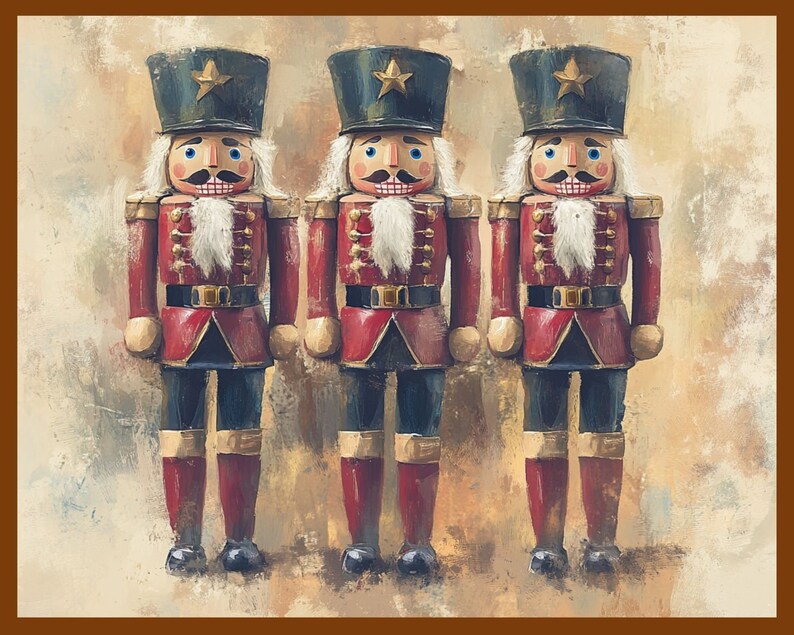 Timeless Trio of Nutcrackers - Vintage Style Christmas Decor, Festive ...