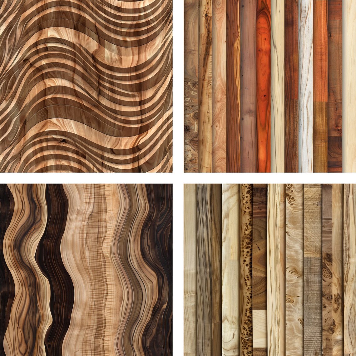 Seamless Wood Grain/planks Textures Digital Paper, Rustic Wood Digital ...