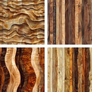 Seamless Wood Grain/planks Textures Digital Paper, Rustic Wood Digital ...