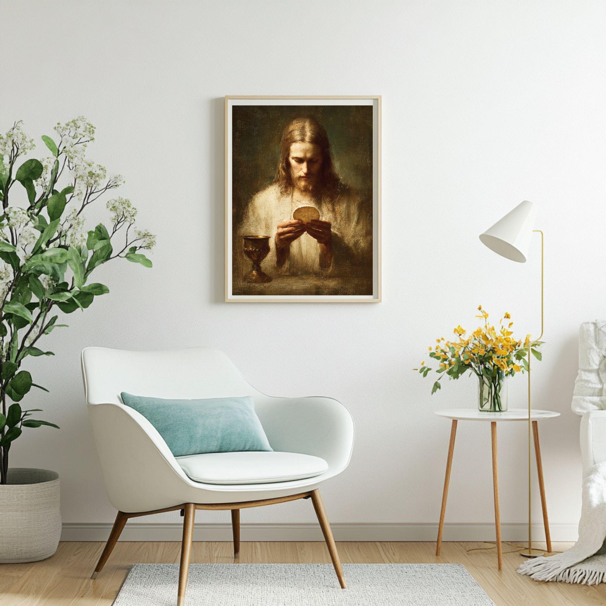 Jesus Communion Art Print, Eucharistic Wall Decor (digital Download) - Etsy