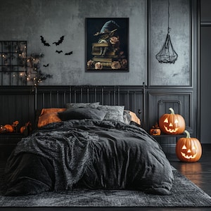 Enchanting Gothic Goblin With Witch Hat Sitting on Vintage Books – Dark ...