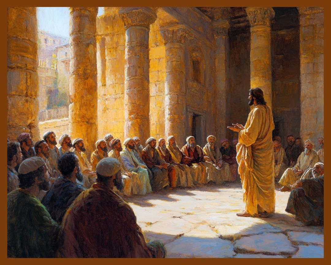 Jesus Teaching Art Print | Christian Religious Decor (digital Download ...