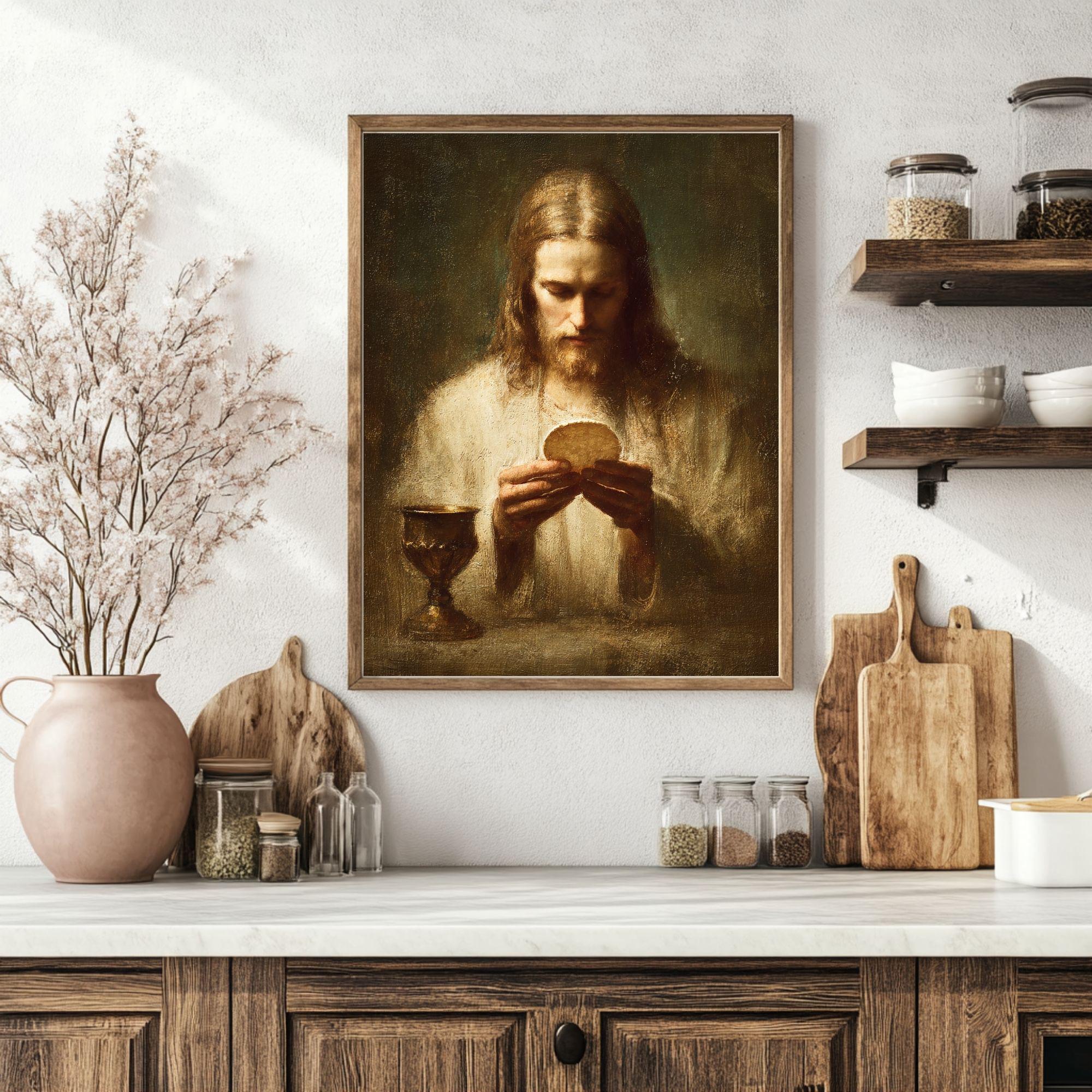 Jesus Communion Art Print, Eucharistic Wall Decor (digital Download) - Etsy