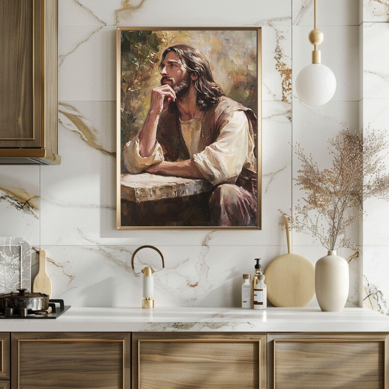 Jesus Christ Portrait | Praying Biblical Art (digital Download) - Etsy