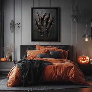 Realistic Monster Claw Marks Wall Art: Eerie Halloween Decor Digital ...