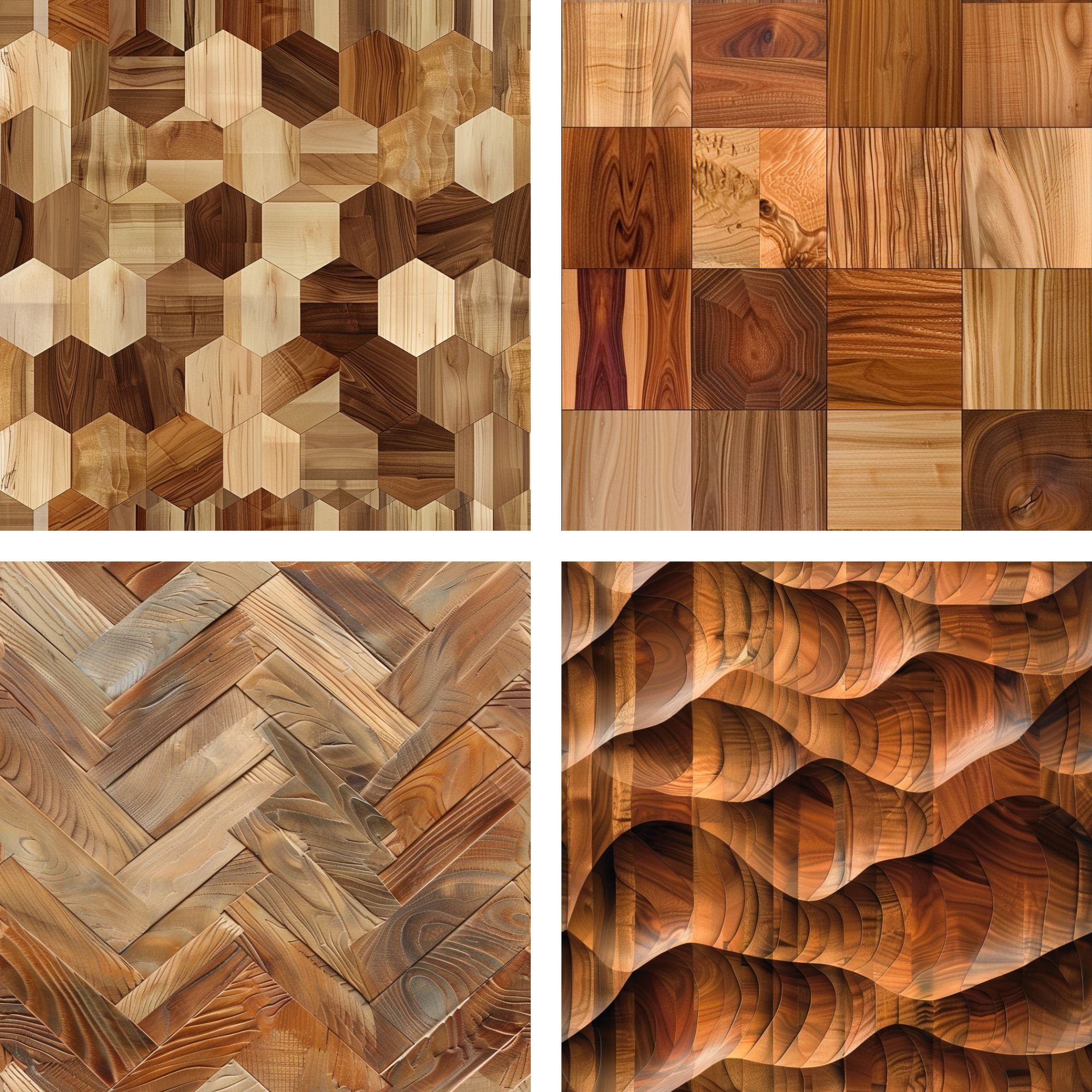 Seamless Wood Grain/planks Textures Digital Paper, Rustic Wood Digital ...