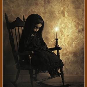 Victorian Mourning Doll Art Print: Gothic Halloween Decor (digital ...