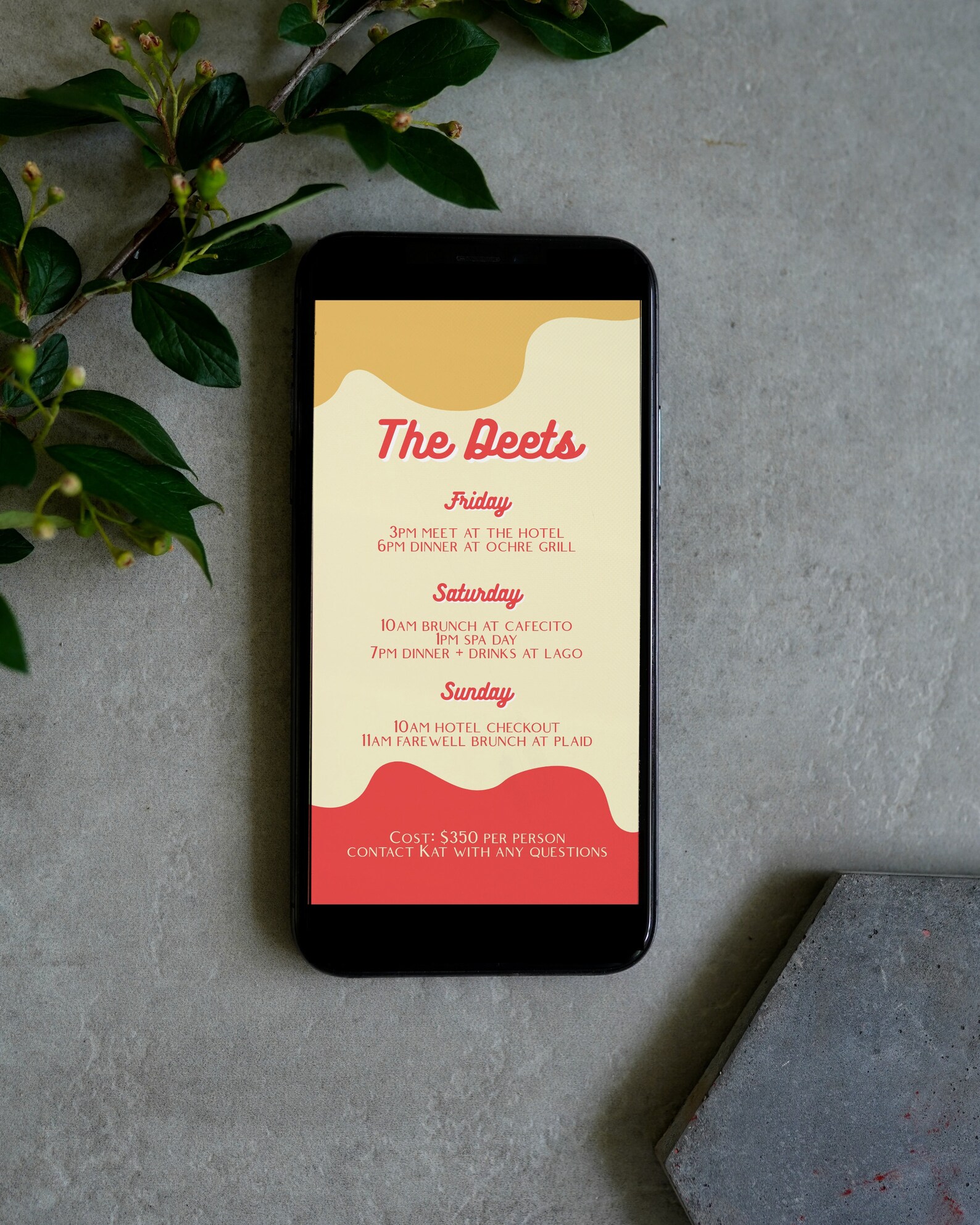 Amale | Bachelorette Party Invitation, Digital Template, Modern ...