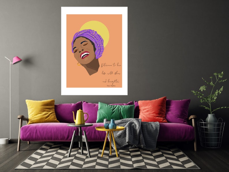 Maya Angelou Quote Wall Art, Inspirational Quote, Printable Digital ...