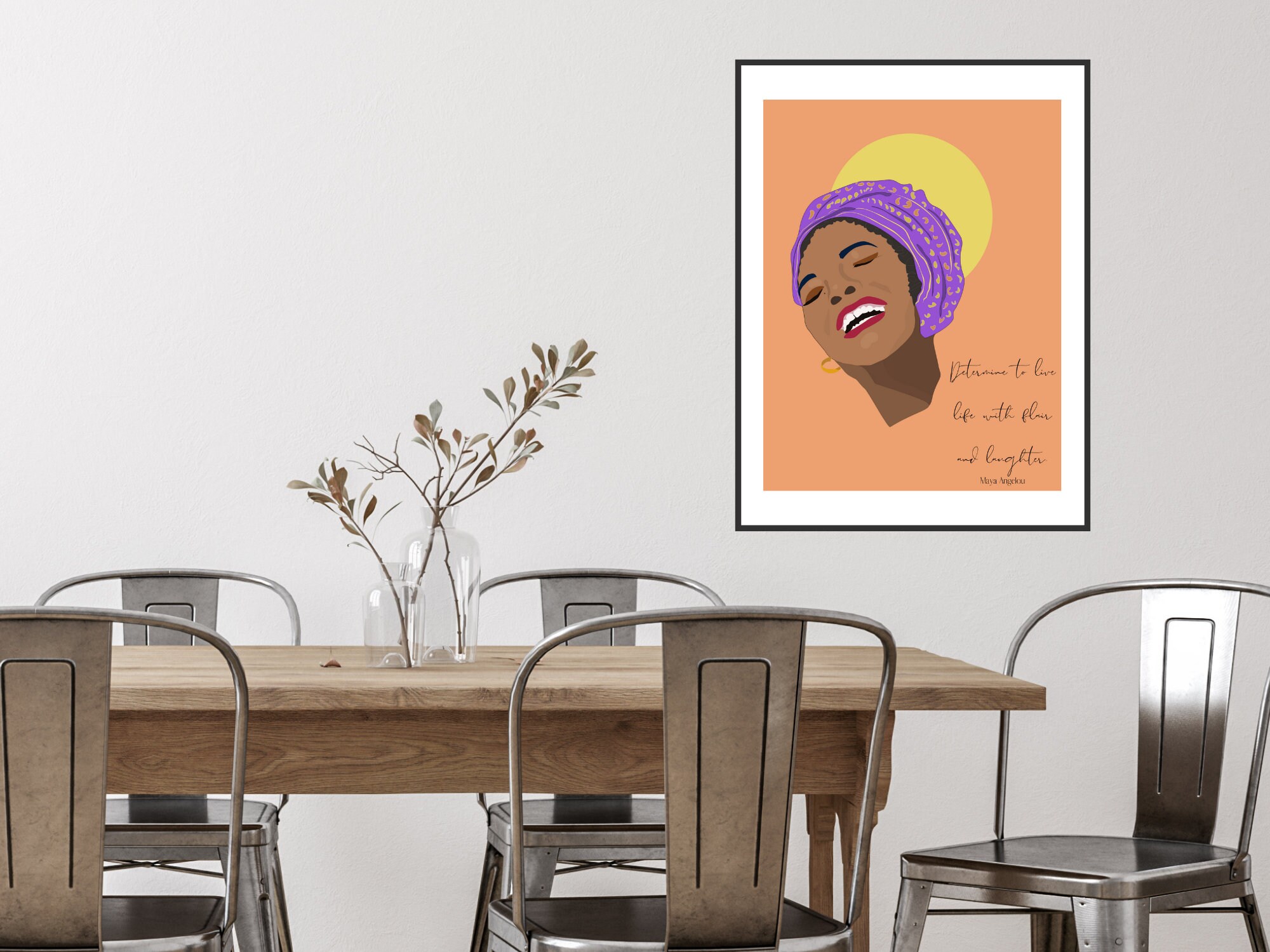 Maya Angelou Quote Wall Art, Inspirational Quote, Printable Digital ...