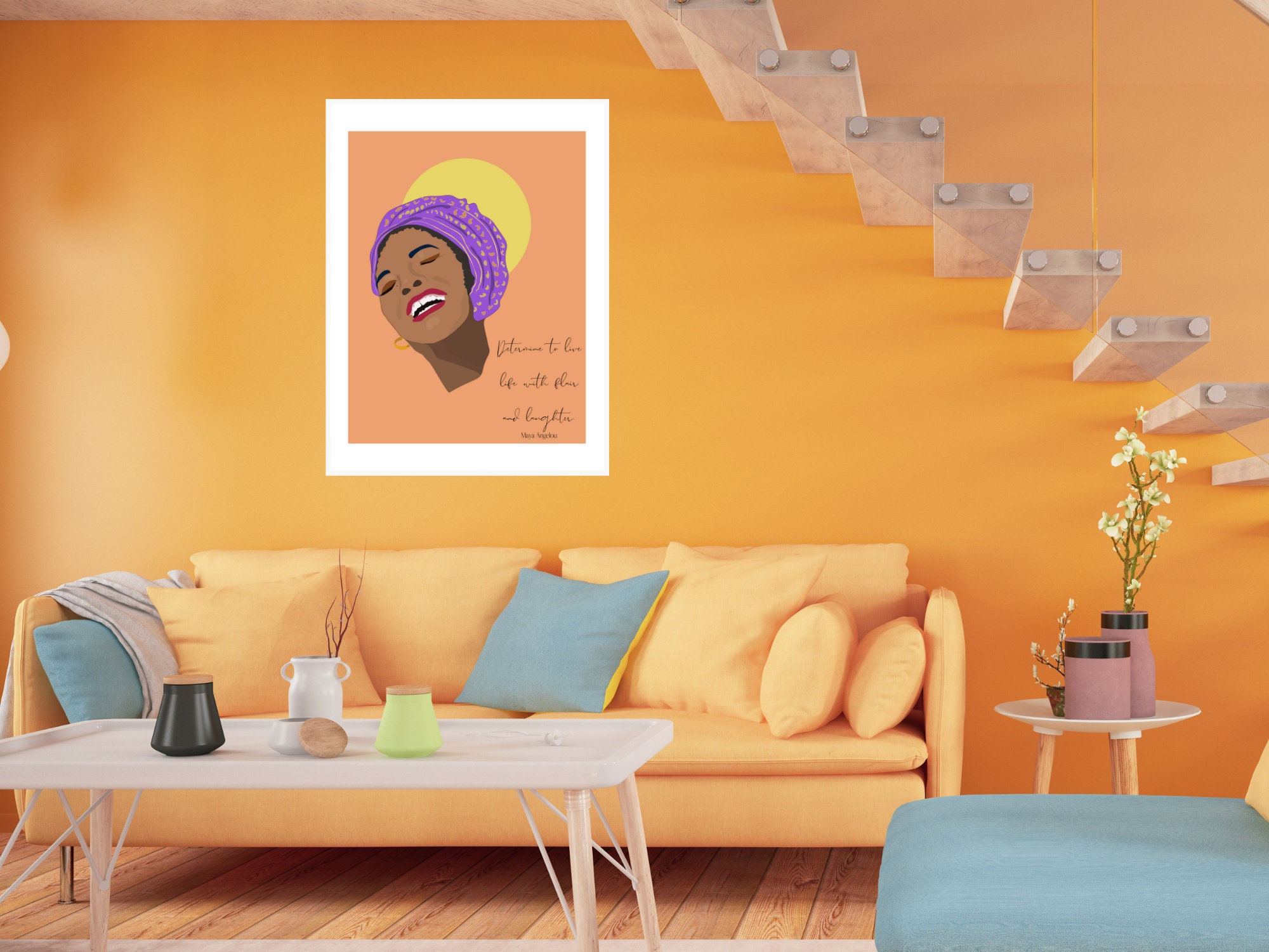 Maya Angelou Quote Wall Art, Inspirational Quote, Printable Digital ...