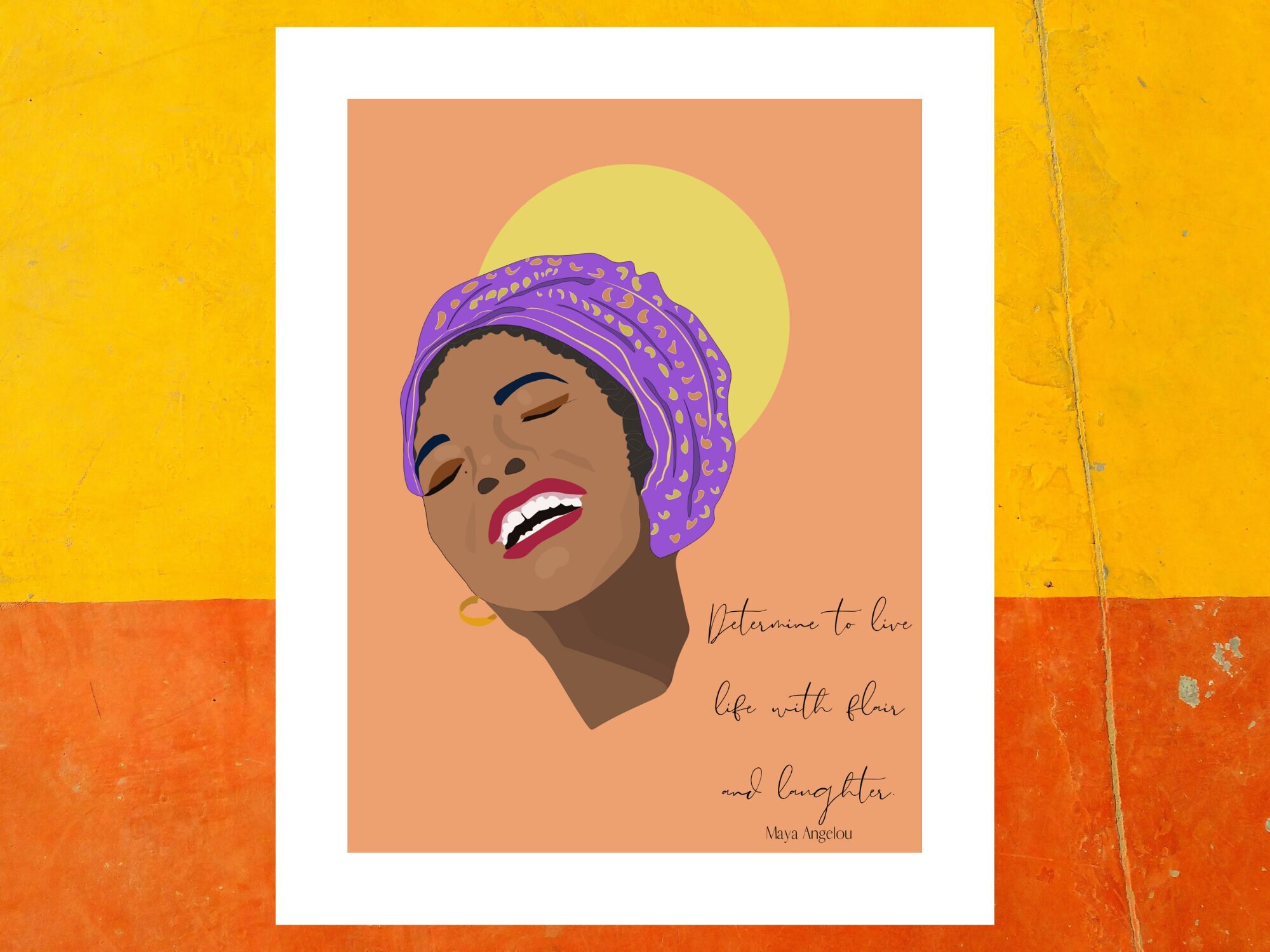 Maya Angelou Quote Wall Art, Inspirational Quote, Printable Digital ...