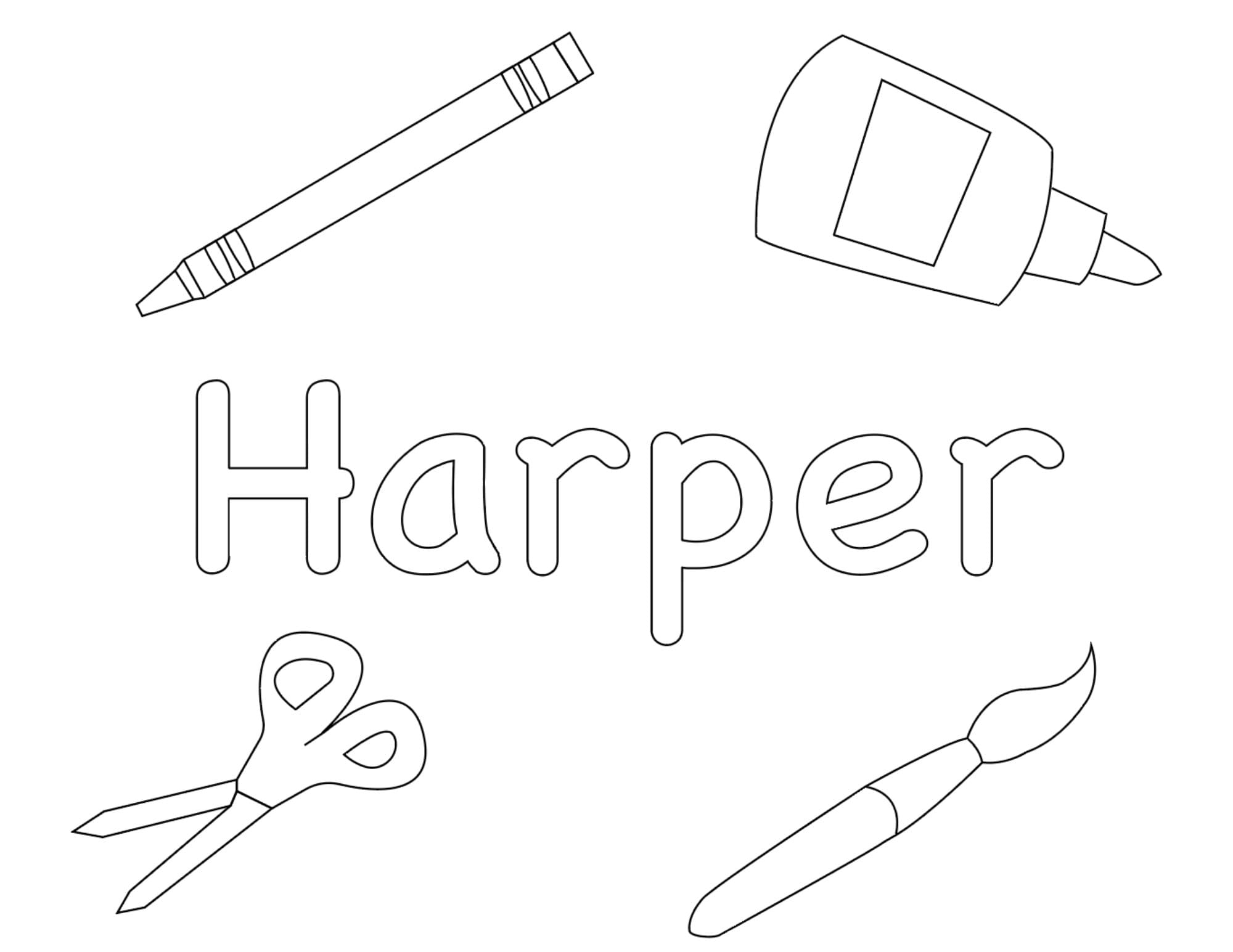PERSONALIZED / Back to School / First Name Coloring Page / Preschool ...