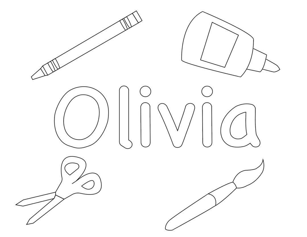 PERSONALIZED / Back to School / First Name Coloring Page / Preschool ...