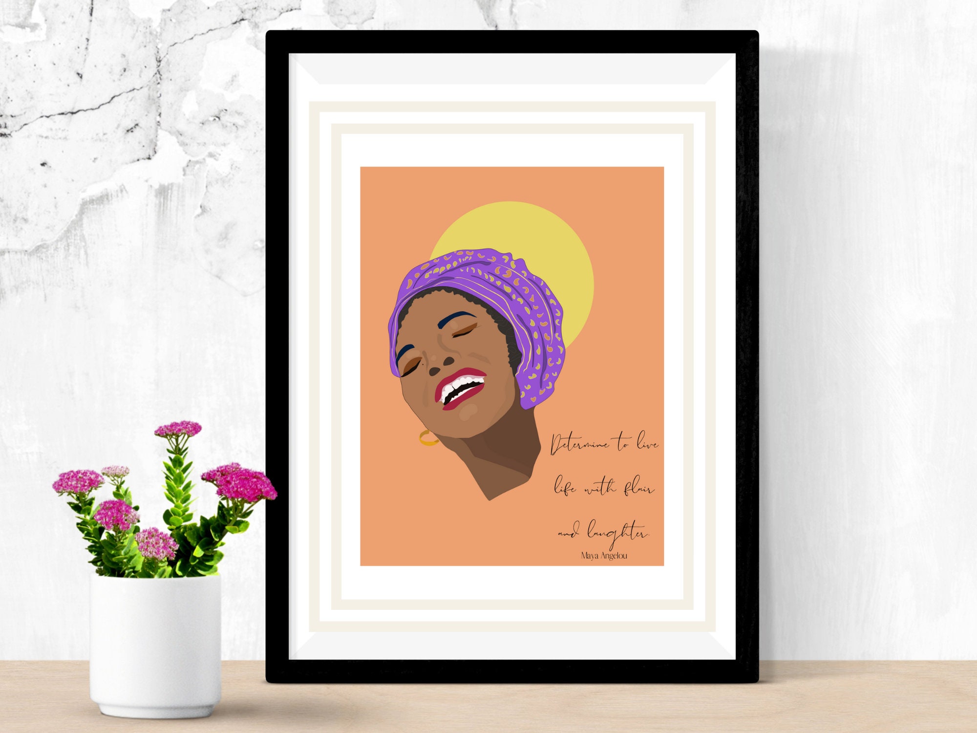 Maya Angelou Quote Wall Art, Inspirational Quote, Printable Digital ...