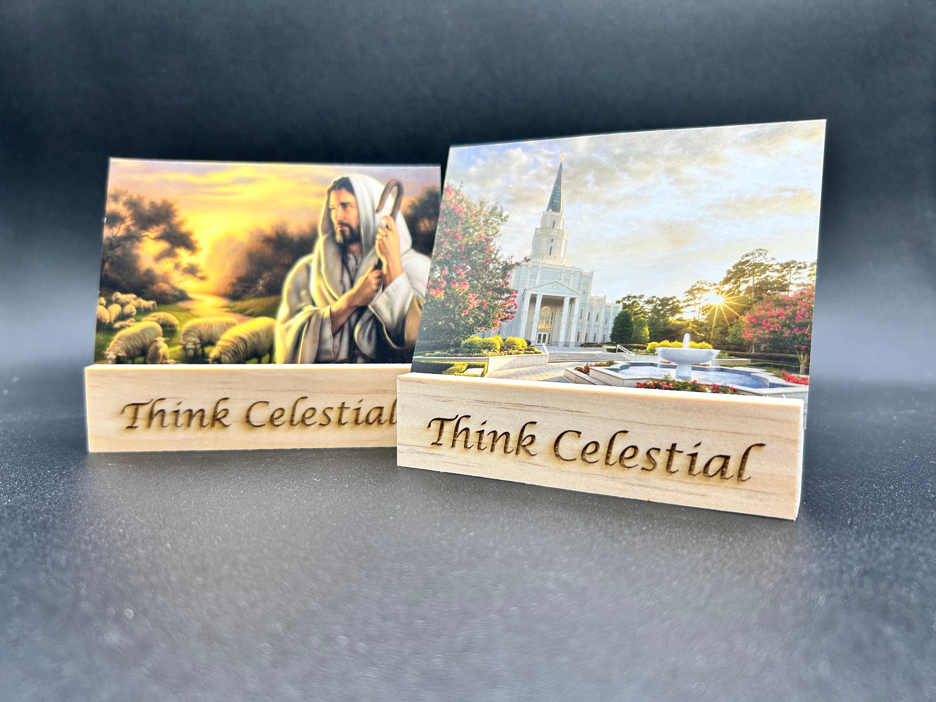 Wooden Photo Stand, Any Caption, Think Celestial, LDS Gifts - Etsy