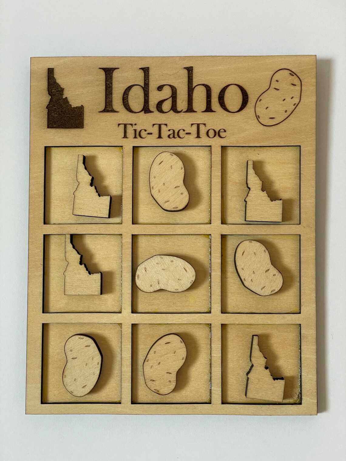 Custom Tic-tac-toe, Wooden Board Game, Table Top Game, Tic-tac-toe ...