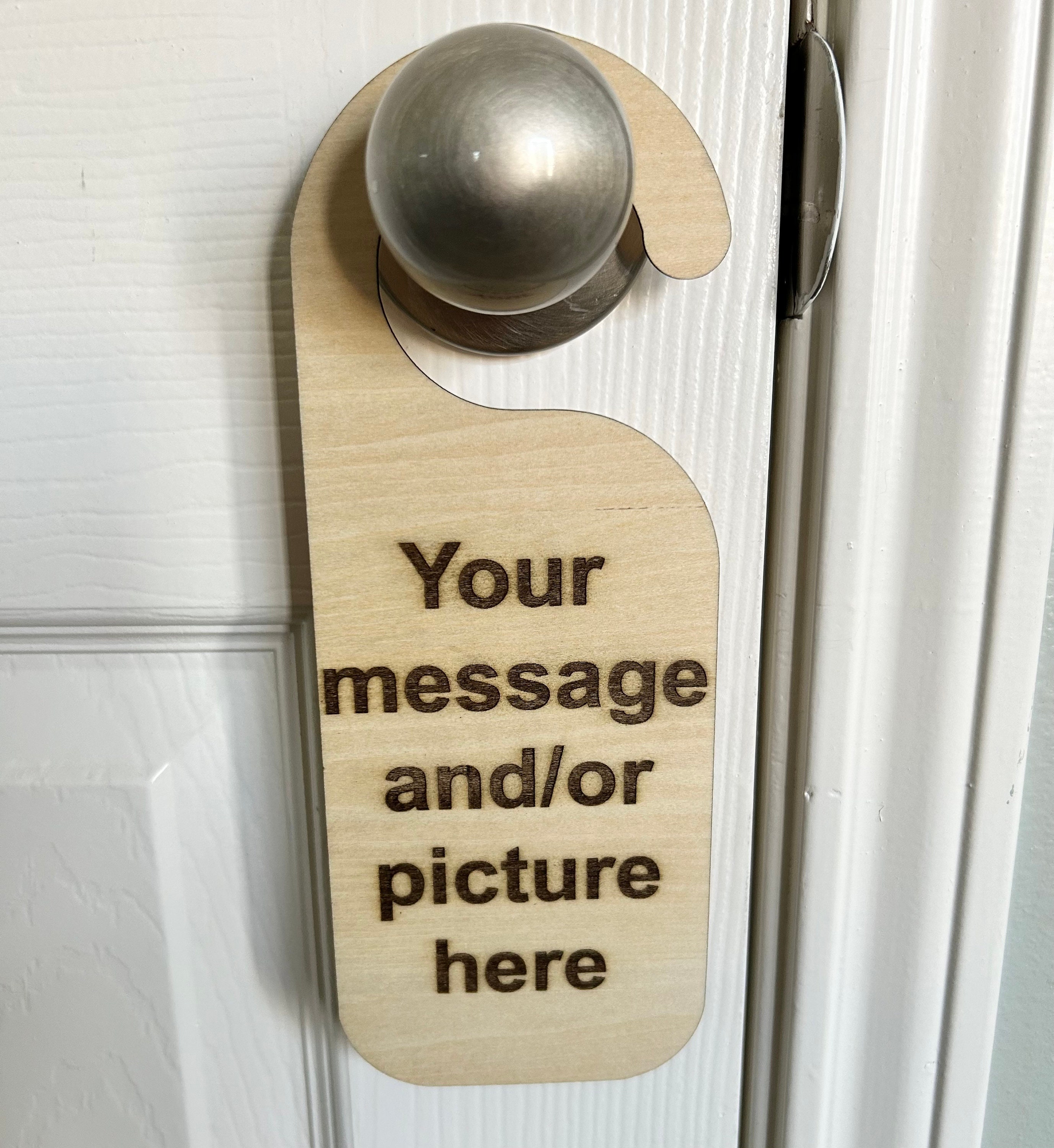 Custom Door Knob Hangers, Wooden Door Knob Hangers - Etsy