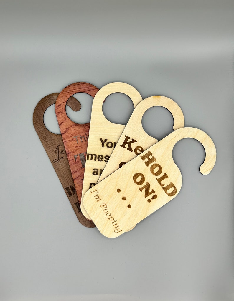 Custom Door Knob Hangers Wooden Door Knob Hangers - Etsy