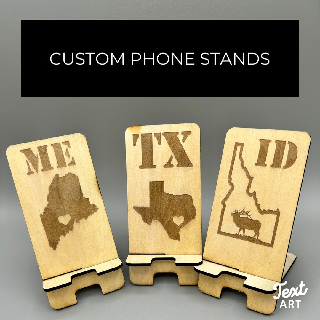 Custom Phone Stands Wood Phone Stands Phone Stands - Etsy